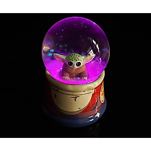 Silver Buffalo Star Wars The Mandalorian The Child Egg Pod Light Up Snow Globe, 55 mm