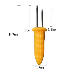 12 PCS/Set Corn on The Cob Holders, Corn on The Cob Skewers for BBQ, Durable Heat Resistant Non Slip Corn on the Cob holders for BBQ, Cooking, Birthday Party