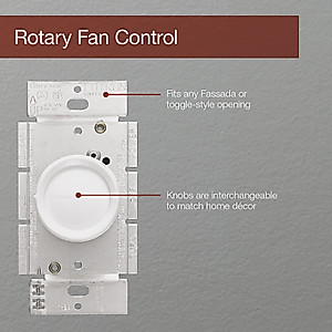 Lutron FS-5FH-DK Electronics Rotary On/Off Fan-Speed Control