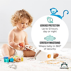 Amazon Brand - Mama Bear Gentle Touch Diapers, Hypoallergenic, Size 4, 148 Count (4 packs of 37)