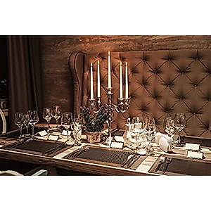 12 Pack Tall Taper Candles - 12 Inch Woolwhite Dripless, Unscented Dinner Candle - Paraffin Wax with Cotton Wicks - 10 Hour Burn Time