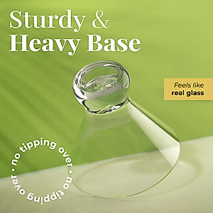 Vivocci Unbreakable Tritan Plastic Stemless Martini Glasses Set of 4 10 oz - Shatterproof & Heavy Base - Reusable - Ideal for Cocktails & Margaritas - Dishwasher Safe - Premium Quality Bar Glassware