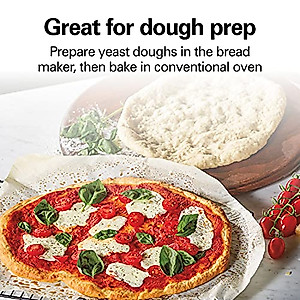 Hamilton Beach Bread Maker Machine, Digital, Programmable, 12 Settings + Gluten Free, Dishwasher Safe Pan + Kneading Paddle, 2 lb Capacity, Black (29882)