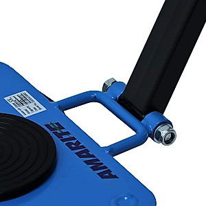 Amarite Machine Skates - Heavy Duty 2t Machinery Skates with 4400lbs Capacity and 3 Swivel Rollers for Warehouse and Workshop Transport - Machine Skate and Equipment Dolly Skate