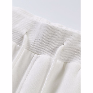 JMIERR Mens Track Suits 2 Piece Set Airport Outfits Long Sleeve Hoodie Sweatshirt & Joggers Shorts Fall Tracksuit Sweatsuits Airport Sets with Pockets,X-Large,1White