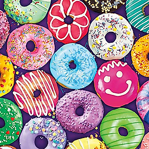 Buffalo Games - Delightful Donuts - 300 Large Piece Jigsaw Puzzle Multicolor, 18"L X 18"W