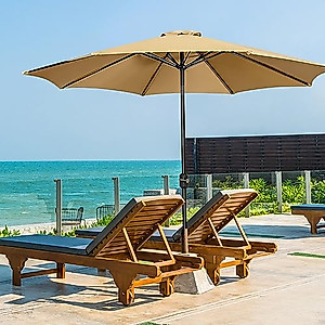 9ft Round Patio Umbrella Surface Sun Umbrella for Garden Yard Picnic Outdoor Replaceable Umbrella Surface