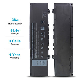 38Wh F62G0 Laptop Battery Replacement for Dell Inspiron 13 7000 7373 7386 2 in 1 7370 7380 5370 P91G P83G P87G P91G001 P83G001 P83G002 P87G001 F62GO RPJC3 39DY5 039DY5 0RPJC3 Vostro 5370 11.4V 3-Cell