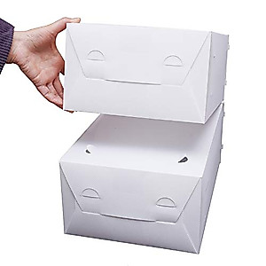 XUANIIIL 12/24 Pack Stackable Shoe Box Set, Plastic Clear Medium/Large Size Foldable Shoe Storage Boxes Home Organizer for Closet Shoe Holder Rack Containers with Lids (White, Standard Size, 20pcs)