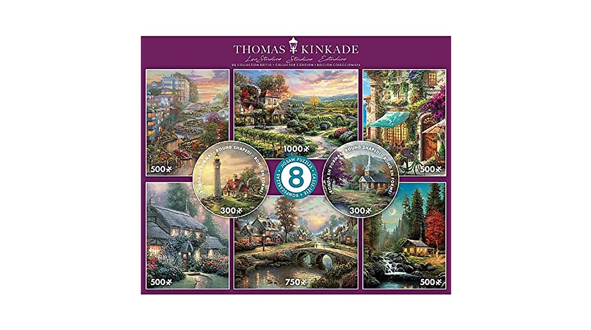 Ceaco 8 in 1 Multipack Jigsaw Puzzles by Thomas Kinkade