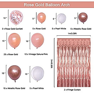 30th Birthday Decorations for Women, 40in Rose Gold 30th Birthday Balloons Party Supplies, 94pcs Happy 30th Birthday Party Decorations Women Pink White Rose Gold Balloon Arch Kit Champagne Balloon