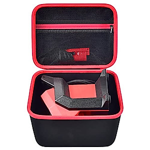 Case Compatible with Milwaukee Electric Tools 2475-20 M12 Compact Inflator, Air Compressor Storage Holder for M12 SUB Cordless Inflator, Mesh Pocket for Milwaukee M12 Battery and Accessories-Box Only