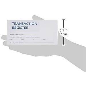 12 Check registers for Personal Checkbook - Checkbook Ledger Transaction Registers Log for Personal or Business Bank Checking Account, Saving Account, Deposit, Credit Card, and Large Booklet