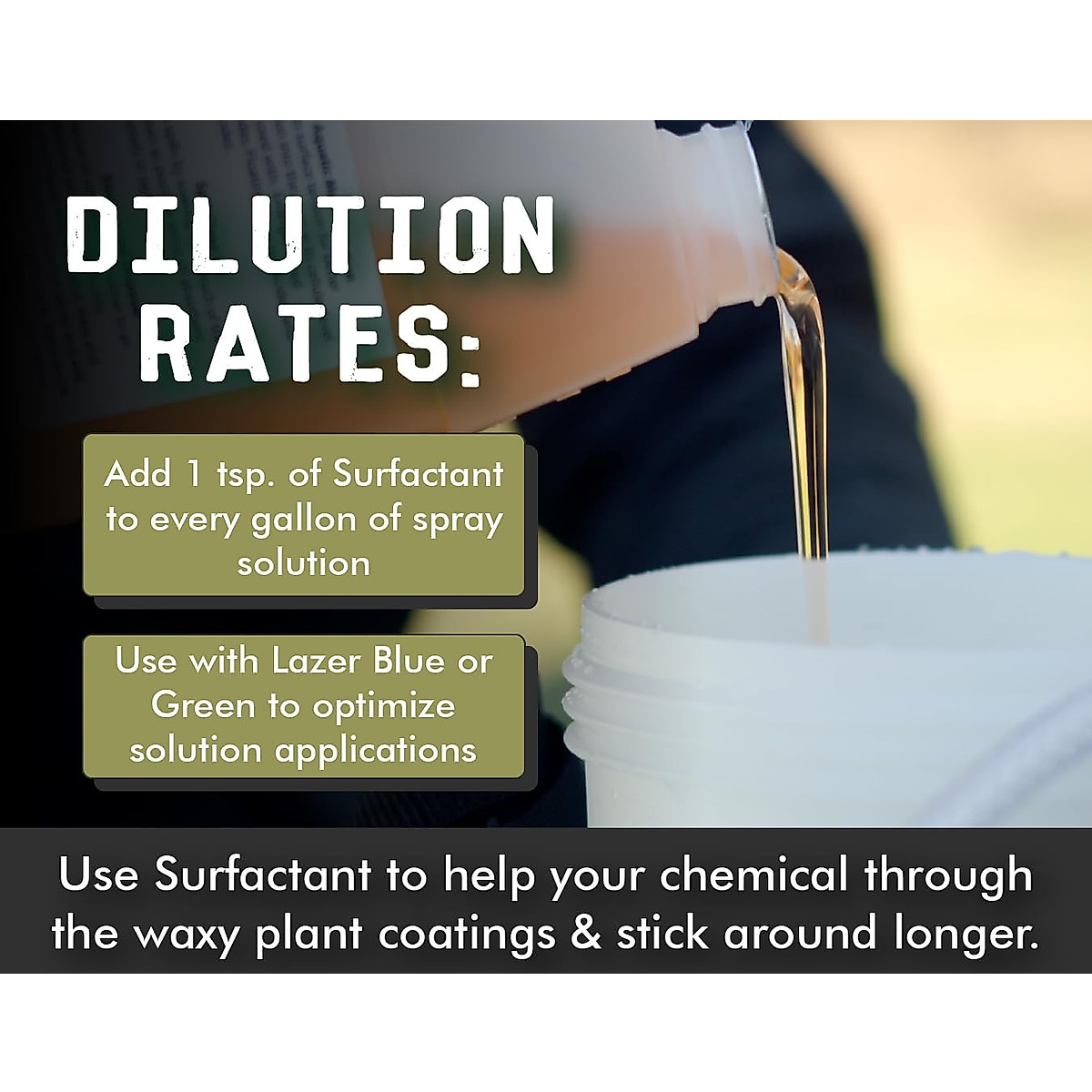 Concentrated Surfactant for Herbicides Non-Ionic 32oz, Increase Product Coverage, Increase Product Penetration, Increase Product Effectiveness