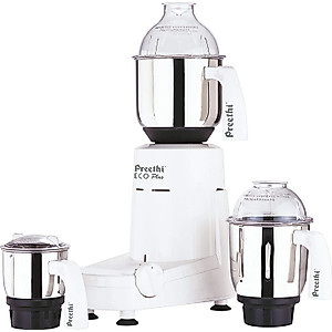 Preethi Eco Plus Mixer Grinder 110 Volts - Free Service Kit Included (3 Jar with Extra 1.75L Jar)