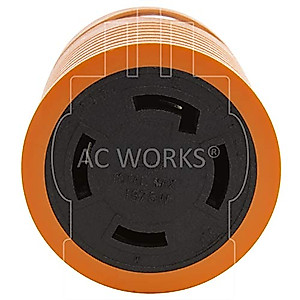 AC WORKS Generator to Transfer Switch L14-30 Inlet Box Adapter (L14-20 20Amp 4-Prong to L14-30 Compact)