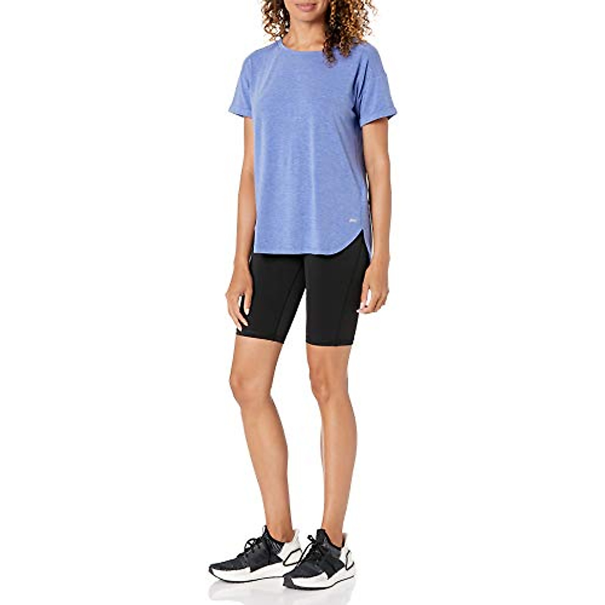 Amazon Essentials Women's Studio Relaxed-Fit Lightweight Crewneck T-Shirt (Available in Plus Size), Bright Blue Heather, XX-Large