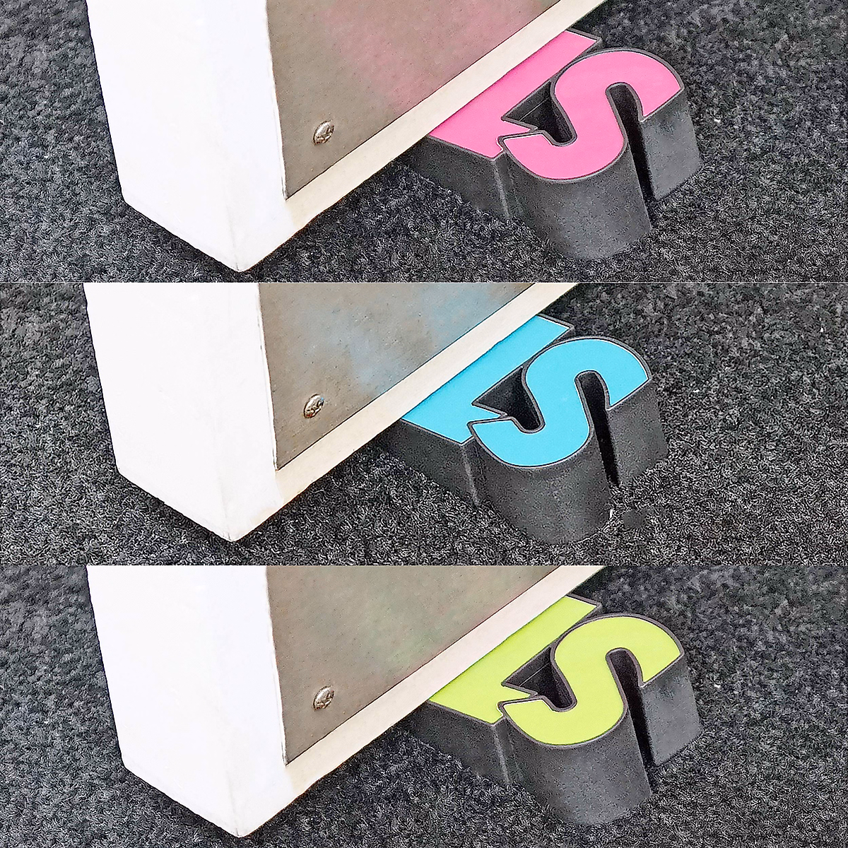 "STOP" Door Stoppers / Door Wedges, Pack of 3