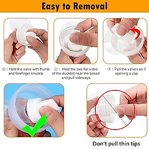 10pcs Duckbill Valves and 4pcs Silicone Membrane Replacement Parts Compatible with Spectra S1 Spectra S2 Spectra 9 Plus Breast Pumps,Replace Original Spectra Pump Parts