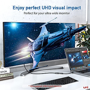 uni USB C to HDMI Adapter 4K, High Speed HDMI to USB-C Adapter, Type C (Thunderbolt 3/4) HDMI Converter Compatible with MacBook Pro/Air, Chromebook, XPS, Surface, iPhone 15 Pro/Max, Galaxy S23