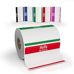 350 Pack Hello My Name is Stickers Identification Badges, 3.5" X 2.25" Peel and Stick for Conferences, Offices and Schools - Made in The USA (Blue 1 Pack)