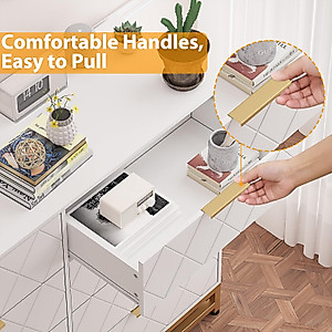 Patikuin 8 Dresser for Bedroom Wooden with 8 Drawer, Chest of Drawers Wide Dresser with Metal Handle, White Dresser for Bedroom,Living Room,Hallway and Entryway