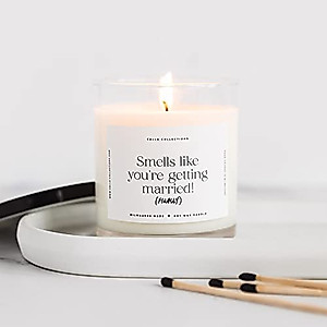 Engagement Candle, Smells Like You’re Getting Married, Finally, Lavender Lemongrass Handmade Scent, 100% Natural Soy Wax Blend, 75 Hr Burn, Gift for Her, Couples, Elope Party, Friends, USA Made