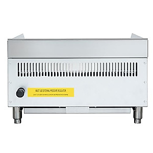 KoolMore 24 in. Commercial 2-Burner Natural Gas Charbroiler with 60,000 BTU in Stainless-Steel, ETL Listed(KM-GCB2-24M)