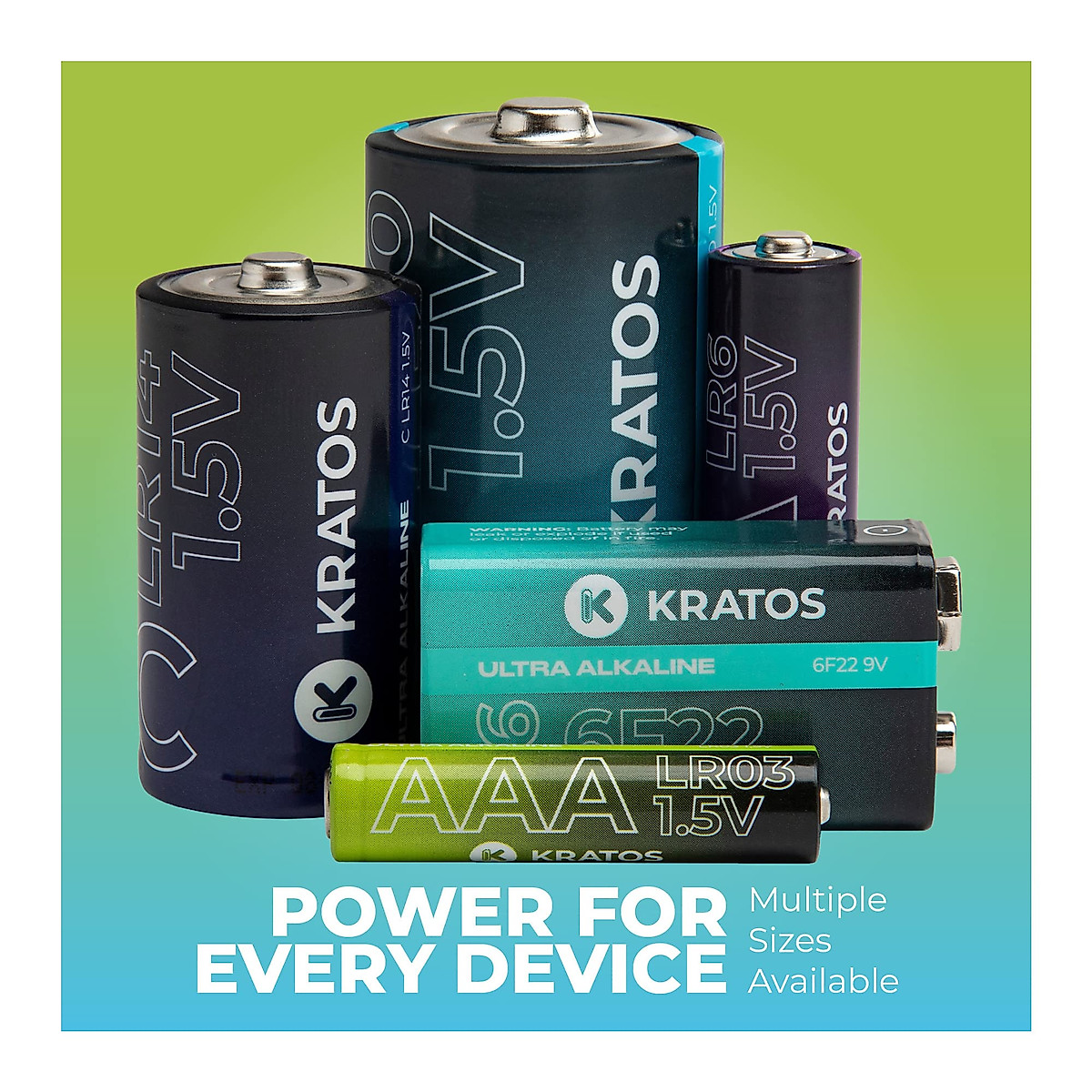 Kratos Power AAA Batteries - 20 Pack Alkaline Batteries - Long-Lasting All-Purpose Triple A Batteries - 10 Year Shelf Life - Mercury & Cadmium Free AAA Battery Pack - Disposable Replacement Batteries