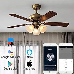 Ceiling Fan Remote Control Kit, WI-FI Smart Fan Control Timing Wireless Control with Amazon Alexa