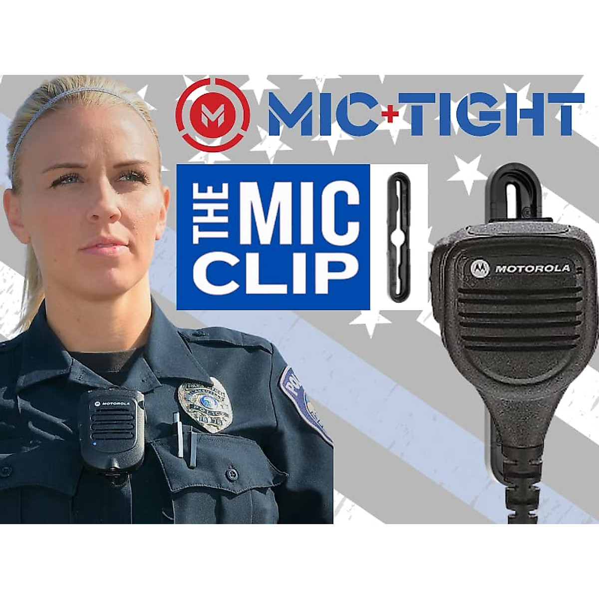 The Mic Clip - Best Police Radio Mic Clip by Mic+Tight