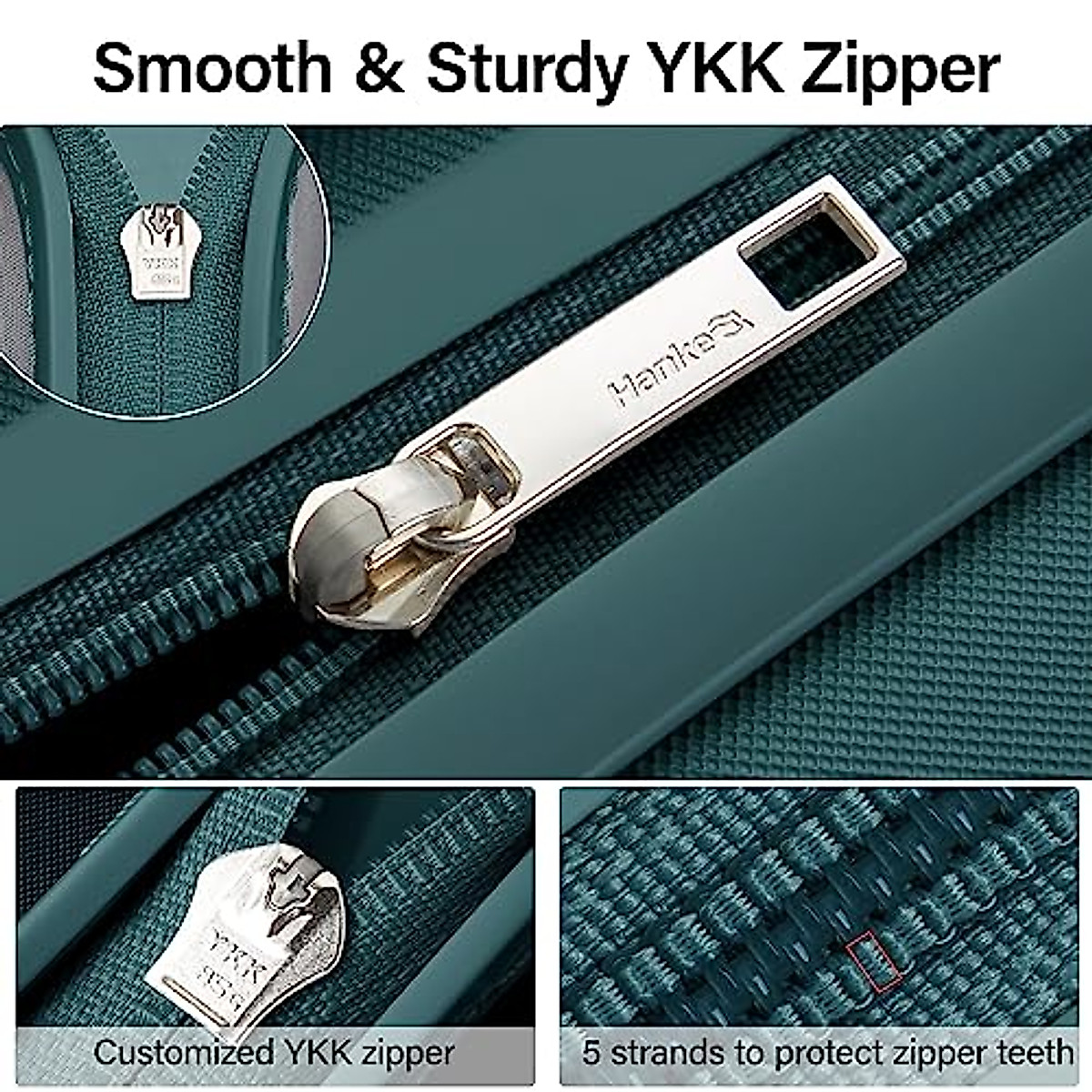 Hanke 26 Inch Luggage Large Suitcase With Spinner Wheels Tsa Luggage Suitcases Traveler's Choice Hard Case Luggage For Women & Men Rolling Checked Luggage（Blackish Green）