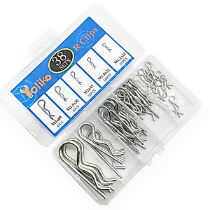 Yoliko 38 Pcs Hitch Pin Clip R Clips Retaining Pins Tractor Cotter Pin Hair Pin Assortment Spring Clip Retainer Pins Hitch Keeper Pins Kit for Dolly Pins/Trailer Pin Clips/Hand Ttruck Pin Replacement