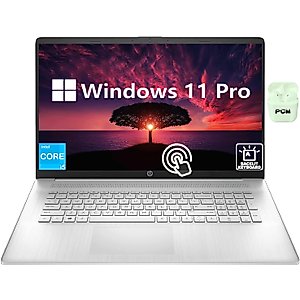 HP 17.3 Inch Touchscreen Business Laptop, 12th Gen Intel i5-1235U, 32GB RAM, 1TB SSD, Windows 11 Pro, 10 Number Key, Backlit Keyboard, Silver, PCM