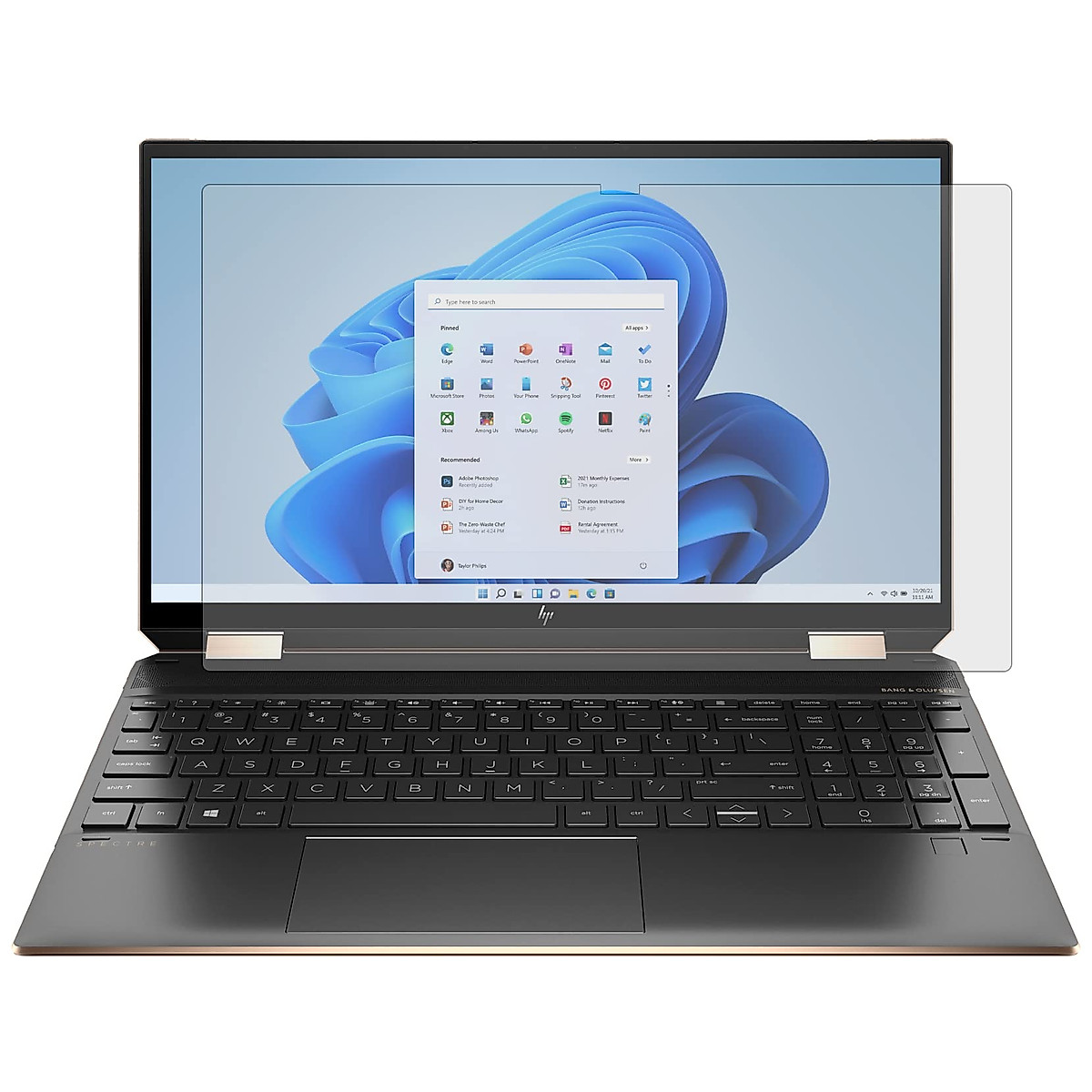 PcProfessional Screen Protector (Set of 2) High Clarity Finishing for HP Spectre Series Laptop - HP Spectre x360 Convertible 15-eb1097nr 15.6" Laptop