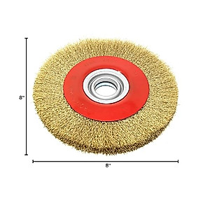 WEN WW8058 8-Inch x 3/4-Inch Crimped Steel Bench Wire Wheel with Arbor Adapters