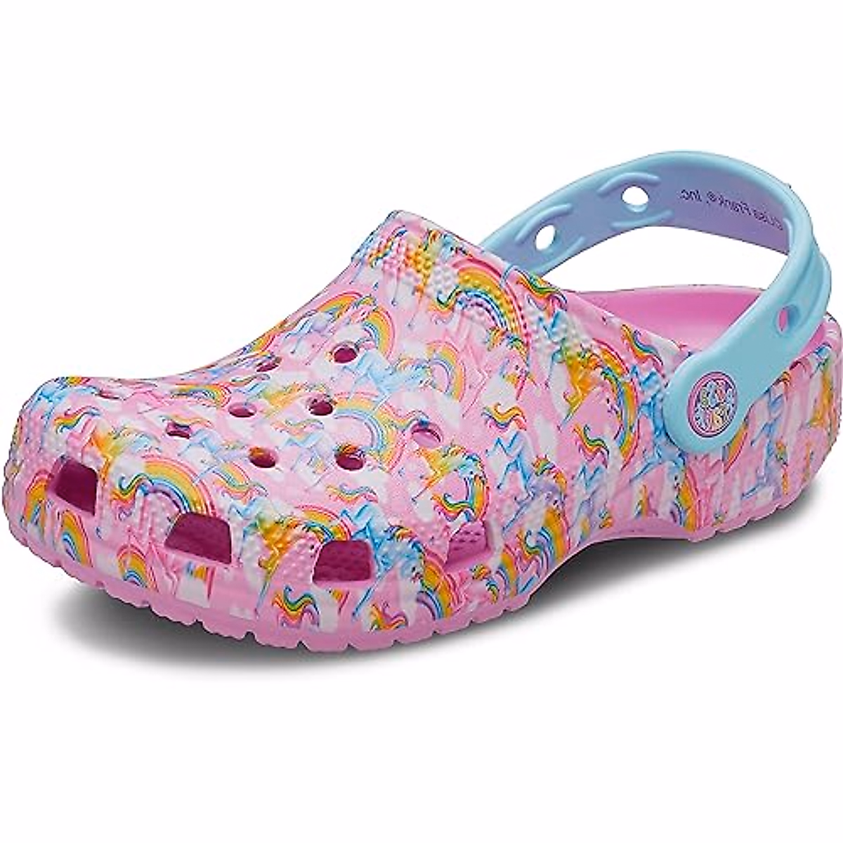 Crocs Classic Lisa Frank Clogs, Kids and Toddler Shoes, Taffy Pink, 3 US Unisex Little