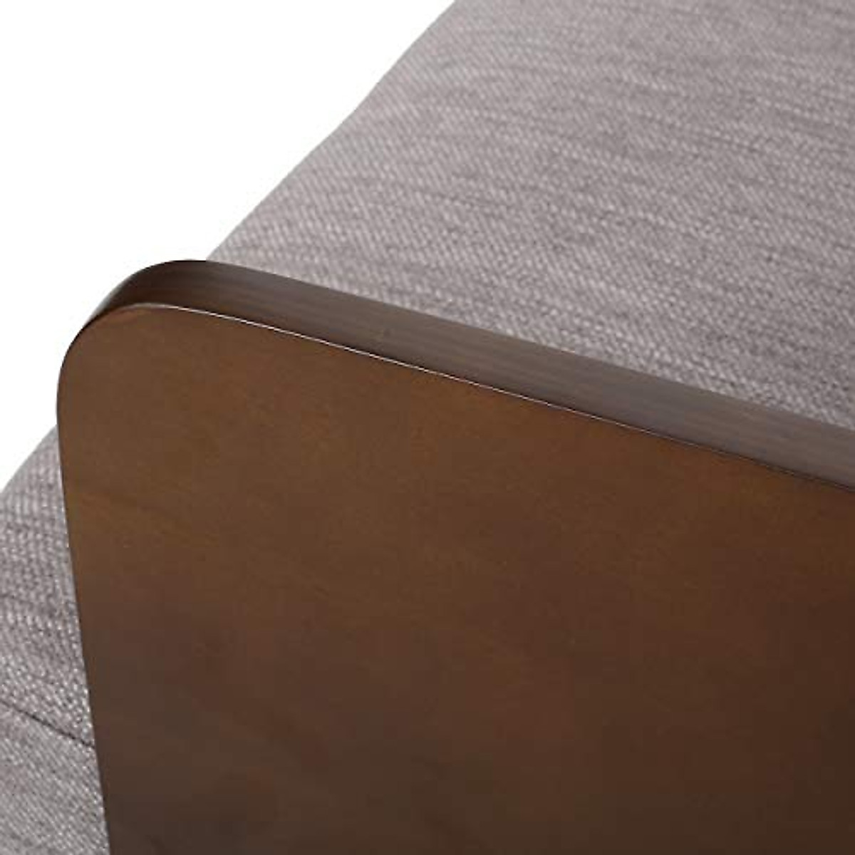 Christopher Knight Home Sheila Mid-Century Modern Fabric Bentwood Accent Chair, Gray + Dark Brown