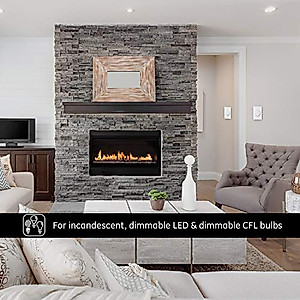 GE Single Pole Rotating Dimmer Switch, Rotate On/Off, Use with Dimmable LED, CFL, and Incandescent Bulbs, Includes Two Knob Colors, UL Listed, White/Light Almond, 18021