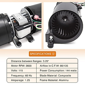 Adviace Fireplace Blower Fan Kit for Regency Wood & Gas Stove, 910-157/P Blower Kit for Regency Fireplace Inserts, Osburn, Nordica, Valley Comfort, Pacific, Rotom R7-RB167 846-515 Blower Replacement