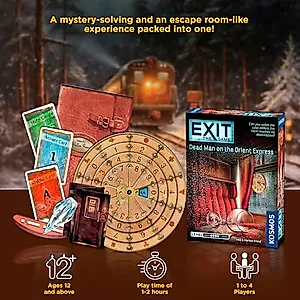Dead Man on The Orient Express | Exit: The Game - A Kosmos Game | Family-Friendly, Card-Based at-Home Escape Room Experience for 1 to 4 Players, Ages 12+