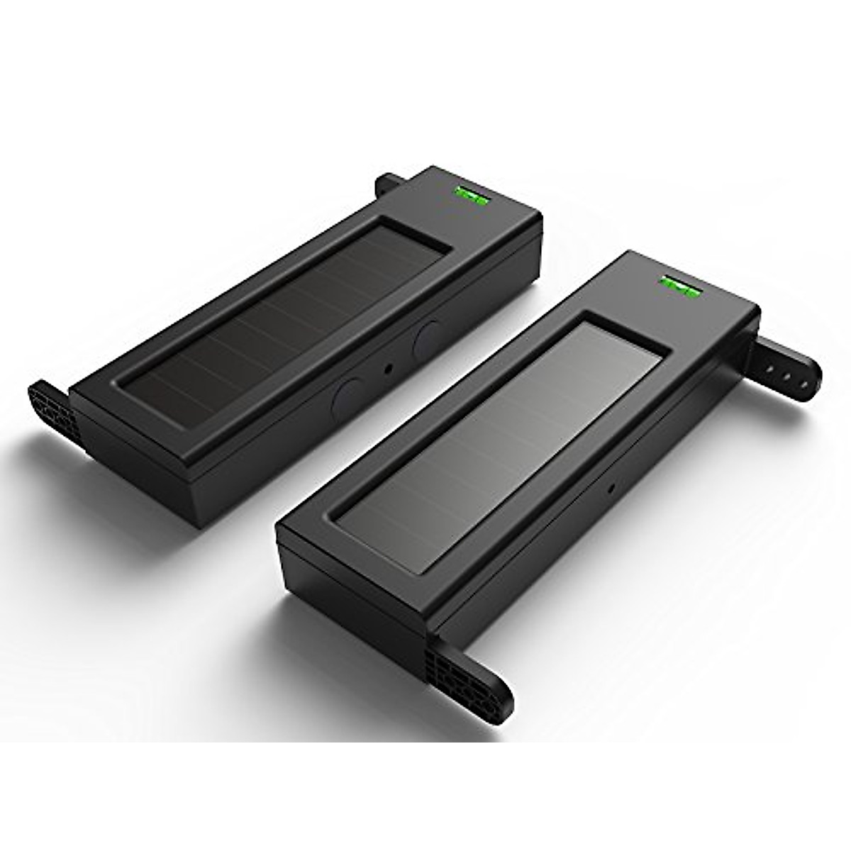 HTZSAFE Solar Wireless Outdoor Photoelectric 2 Beam Sensor Waterproof(IP66) Wireless Transmission Range Up to 1/4Mile Infrared Detection Range Up to 190 Feet