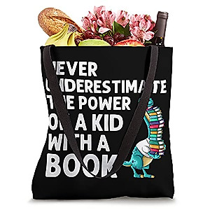 Funny Reading Books Gift For Kids Boys Girls Story Reader Tote Bag