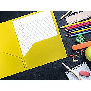 Better Office Products Poly 2 Pocket Folders Heavyweight, 36 Piece