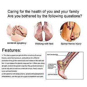 VIDECOR Plantar Fasciitis Night Splint Drop Foot Orthotic Brace,Improved Dorsal Night Splint for Effective Relief from Plantar Fasciitis, Achilles Tendonitis, Heel and Ankle Pain,A