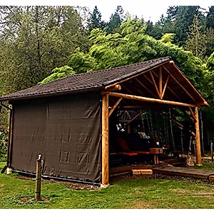 Abrotain Shade Cloth Privacy Screen 9'9"x13' Patio Shades Cover Outdoor Sun Shade Sail Wind Blocker Sunshades Blinds for Patio Gazebo Carport Garden Pergola Cover Canopy