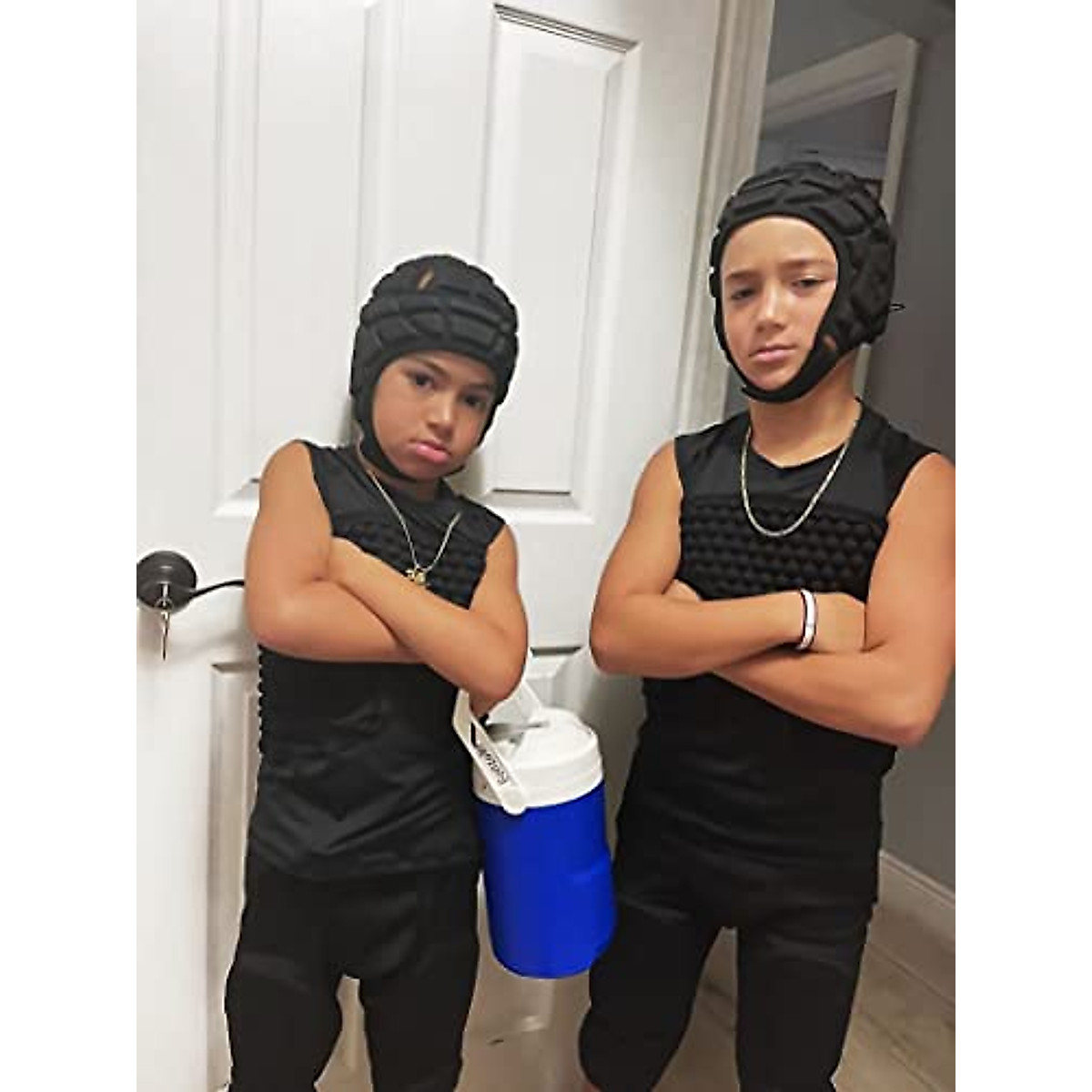 Legendfit Soft Padded Helmet for Rugby Flag Football 7v7 Adjustable Soccer Goalie Headguard Headgear Sports Goalkeeper Head Protection Kids Youth Adults