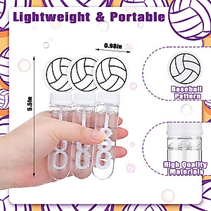 PullCrease 16 Pcs Volleyball Bubble Wands Party Favors Volleyball Gifts Birthday Bubble Wand Bulk Volleyball Party Decorations Volleyball Theme Birthday Party Supplies for Outdoor