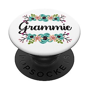 Grammie Gifts From Grandkids Floral Personalized Name Gift PopSockets Grip and Stand for Phones and Tablets