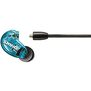 Shure SE215 PRO Wired Earbuds - Professional Sound Isolating Earphones, Clear Sound & Deep Bass, Single Dynamic MicroDriver, Secure Fit in Ear Monitor, Plus Carrying Case & Fit Kit - Blue (SE215SPE)
